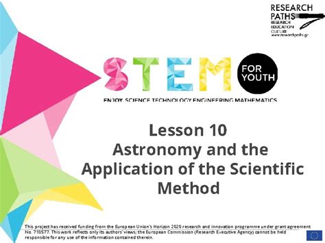 Lesson 10 Astronomy And The Application Of The