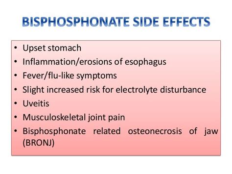 Bisphosphonates Side Effects