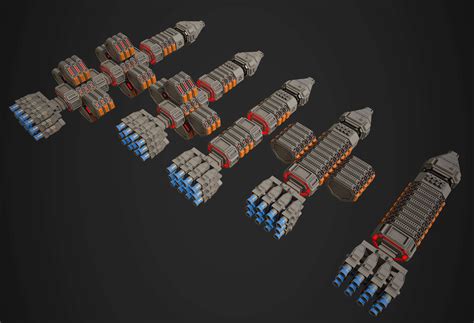 Modular Spaceship One 3d Model By Apuart Modular Spaceship One 3d Model By Apuart