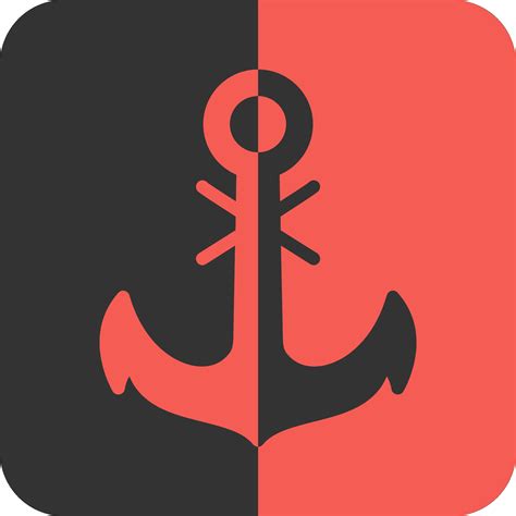 Naval Anchor Red Inverse Icon 39475877 Vector Art At Vecteezy