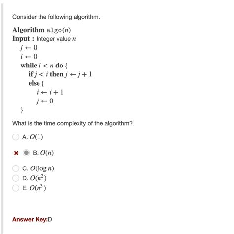 Solved Consider The Following Algorithm Algorithm Algon