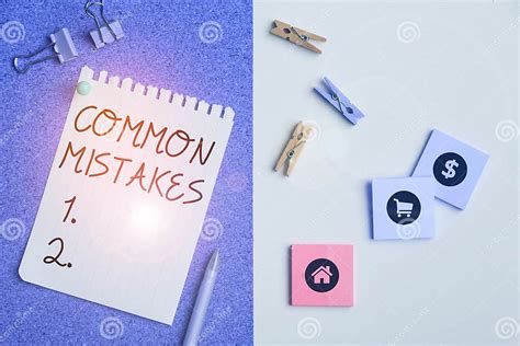 Hand Writing Sign Common Mistakes Business Idea Actions That Are Often