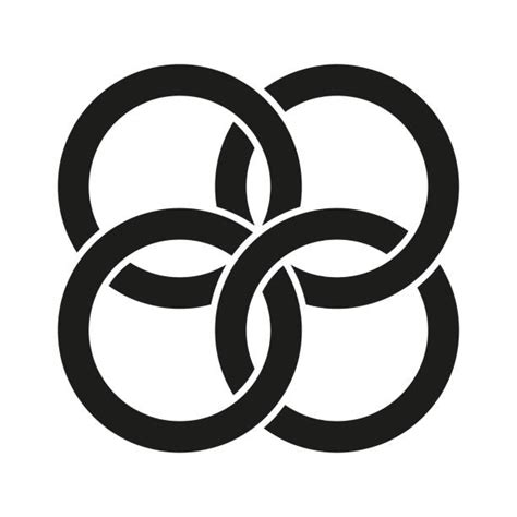 70 Interlinked Circles Stock Illustrations Royalty Free Vector