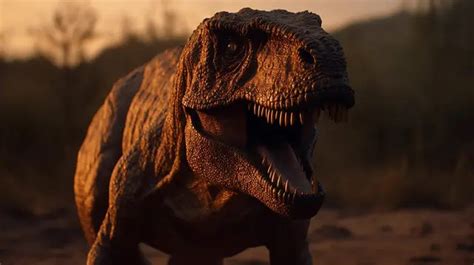 큰 T 렉스가 나무가 있는 사막을 걷고 있다 고대 세계의 3d 그림 공룡 티라노사우루스 렉스 고화질 사진 사진 배경