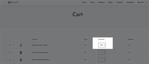 How To Change The Quantity Box Size In Divi Cart Pro Divi Extended Documentation