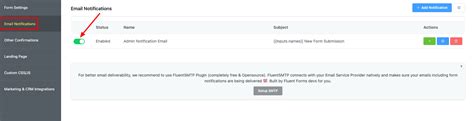 fluent forms not sending email confirmations wp manage ninja