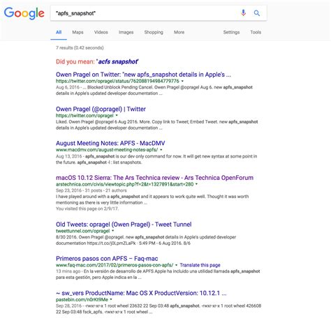 Testing Out Snapshots In Apples Next Generation Apfs File System Ars Technica