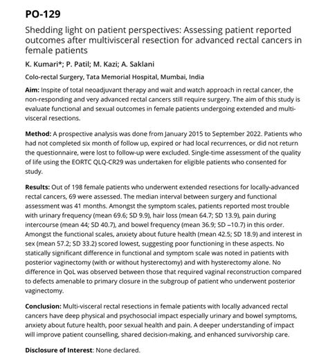 Pdf Shedding Light On Patient Perspectives Assessing Patient Reported Outcomes After