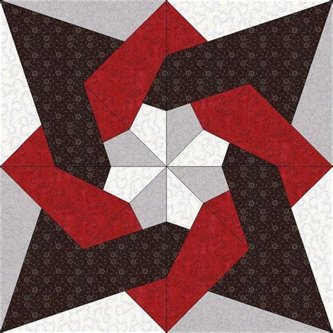 Digital Pdf Quilt Block Patterntangled Star Quilt Block Patternmodern