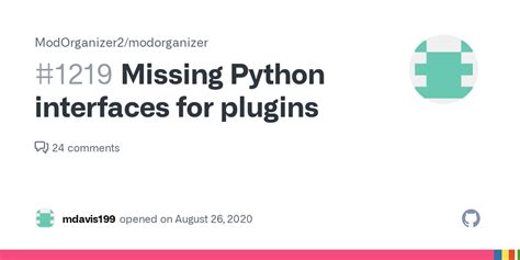 Missing Python Interfaces For Plugins · Issue 1219 · Modorganizer2modorganizer · Github