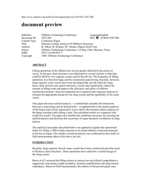 Lifting Analysis Preview Pdf