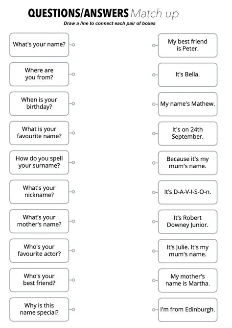 match questions and answers