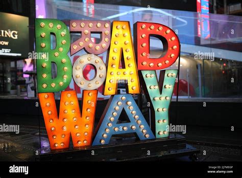 Broadway Sign In Lights Broadway Neon 125cm X 55cm Kemp London
