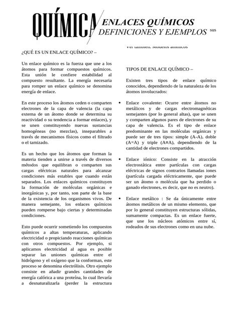 Enlace Quimico Pdf