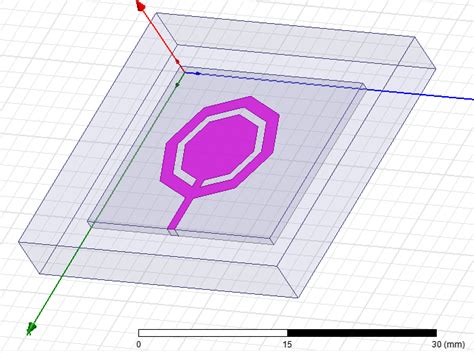Proposed Multi Band Octagonal Patch Antenna Model Side View Download