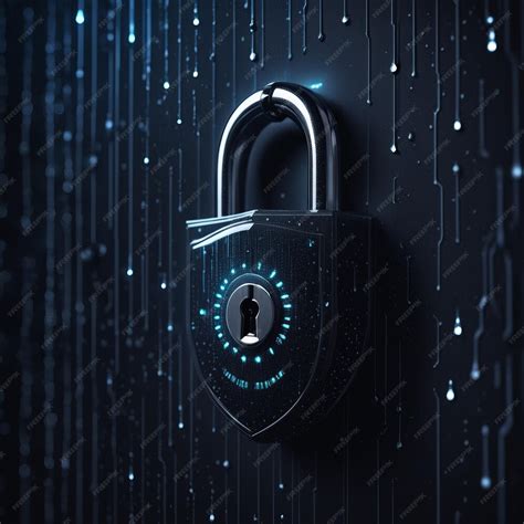 premium ai image cyber lock with binary code on dark background cyber