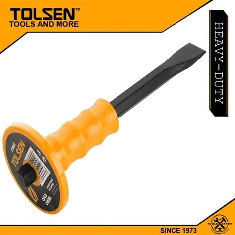 Tolsen Flat Tip Chisel With Hand Protection 250 Mm 25086 Bd