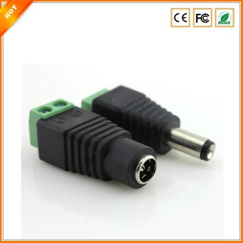 Wholesale 100pcs Lot CCTV DC Power Female And Male Jack Connector For Surveillance Security