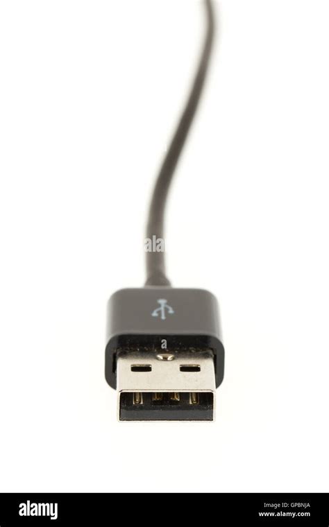 USB Cable Isolated On White Stock Photo Alamy
