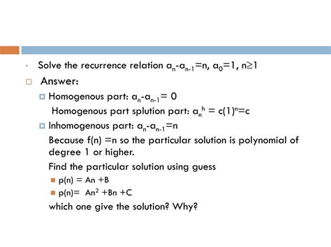 Ppt Chapter Two Recurrence Relation Powerpoint Presentation Free Download Id2401165
