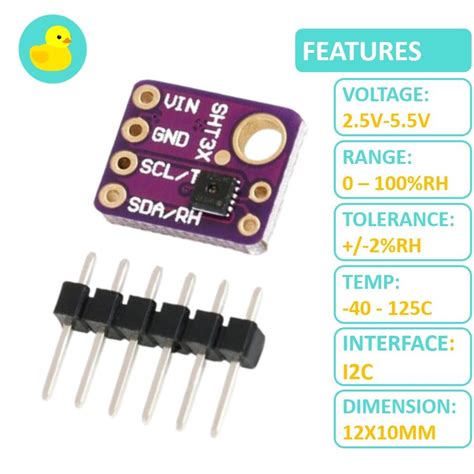 Gy Sht31 D Temperature And Humidity Sensor Module Shopee Malaysia