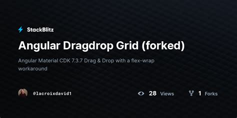 Angular Dragdrop Grid Forked Stackblitz