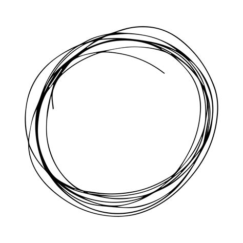Hand Drawn Black Ink Chaos Circle Illustration Doodle Hand Drawn Circle 12740068 Vector Art At
