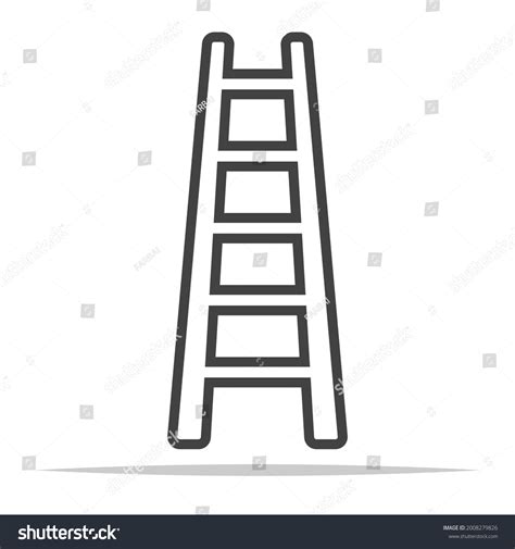 Ladder Outline Icon Vector Isolated Stock Vector Royalty Free