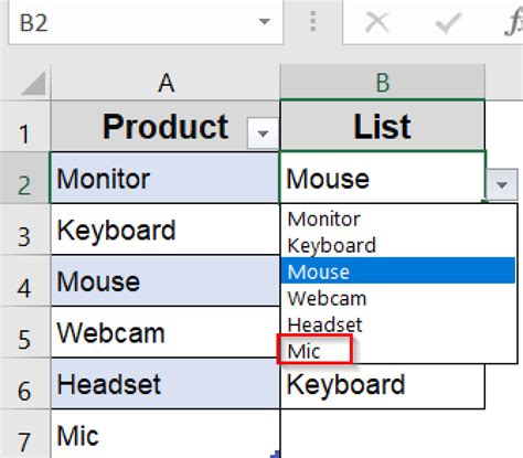 How To Create A Drop Down List From A Table In Excel Excel Insider