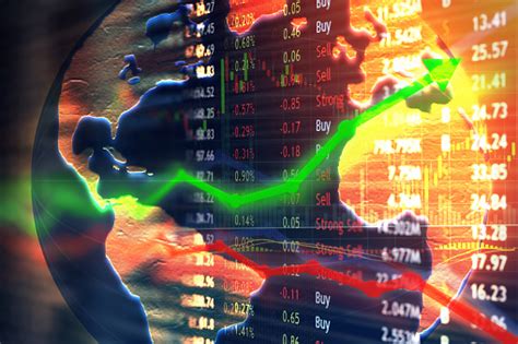 인터넷 온라인 무역 및 투자에 대 한 글로벌 네트워크 연결 세계 시장 표지판 및 기호 상승 경향 및 성장 모니터링 텃세에 대한 스톡 사진 및 기타 이미지 Istock