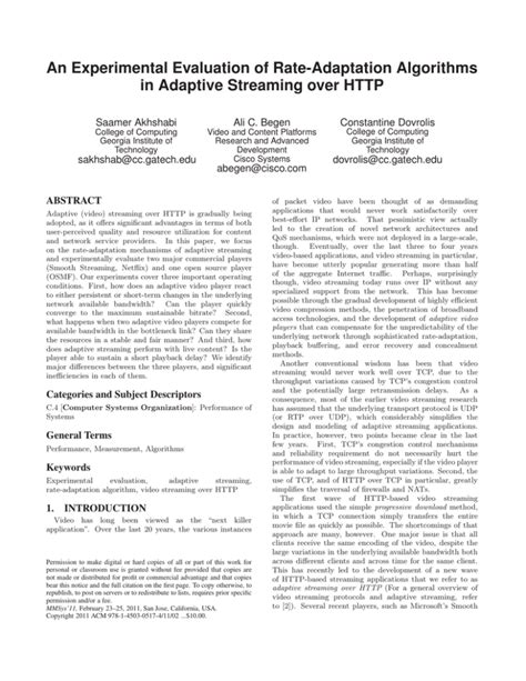 an experimental evaluation of rate adaptation algorithms in adaptive