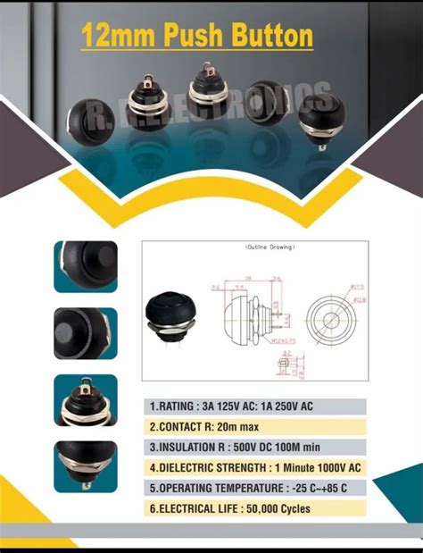 12mm push button at ₹ 35 piece eaton push button switches in new