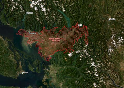 The Donny Creek Wildfire Would Cover The Entire Lower Mainland R