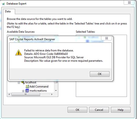 C How To Pass Parameters In Crystal Report Using Sql Command Database Expert Stack Overflow