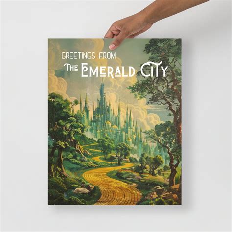Greetings From The Emerald City Wizard Of Oz Fantasy Art L Frank