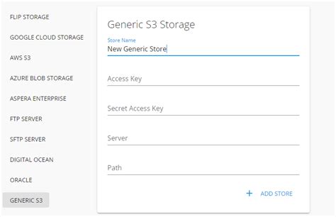 output store generic s3