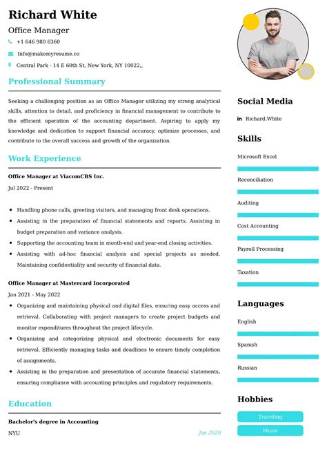 Office Manager Resume Sample And Tips