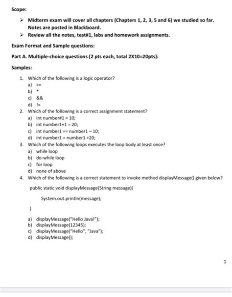 solved scope midterm exam will cover all chapters chapters