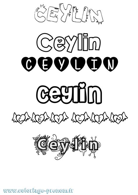 Coloriage Du Pr Nom Ceylin Imprimer Ou T L Charger Facilement