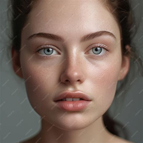 Premium Photo Beautiful Natural Makeup Model Face Portrait