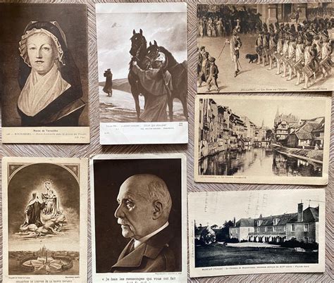 Set Of 10 Rare Antique French Postcards Dating Between 1910 1940 Carte