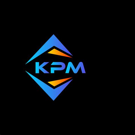 Kpm Abstract Technology Logo Design On Black Background Kpm Creative Initials Letter Logo