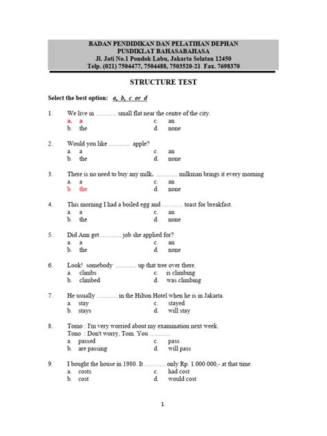 Test Structure 3 Pdf