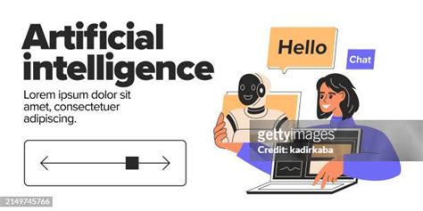 Artificial Intelligence Concept Illustration Flat Vector Illustrations Isolated On White