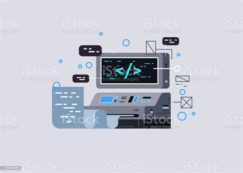 Quantum Computer Software Development And Programming Vector