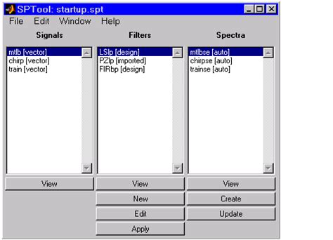 Opening Sptool Sptool A Signal Processing Gui Suite Signal