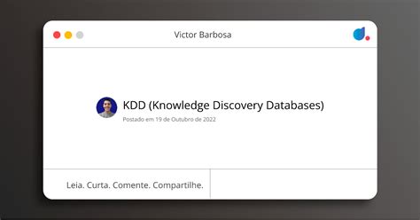 kdd knowledge discovery databases victor barbosa dio