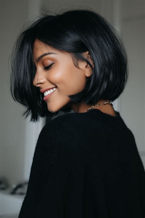 Black Layered Bob Hairstyles Front And Back