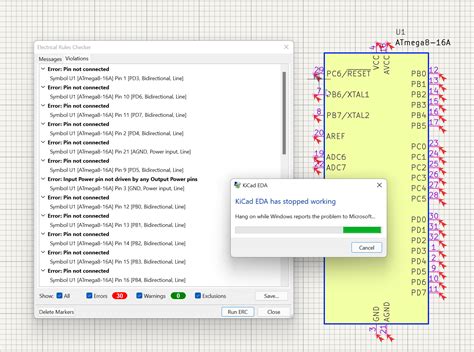 Crash In ERC KiCAD When Excluding The Same Marker Twice Issues KiCad