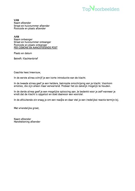 Klachtenbrief Slechte Service Templates At Allbusinesstemplates Com